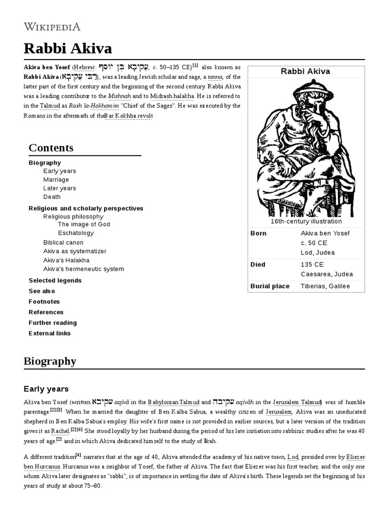 Rabbi Akiva | PDF | Halakha | Jews And Judaism
