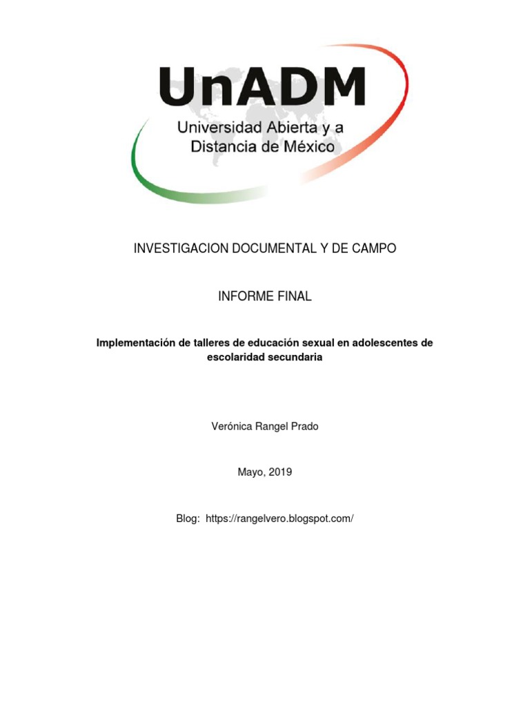 Trabajo Final Unadm, Escrito | PDF | Hepatitis B | Adolescencia