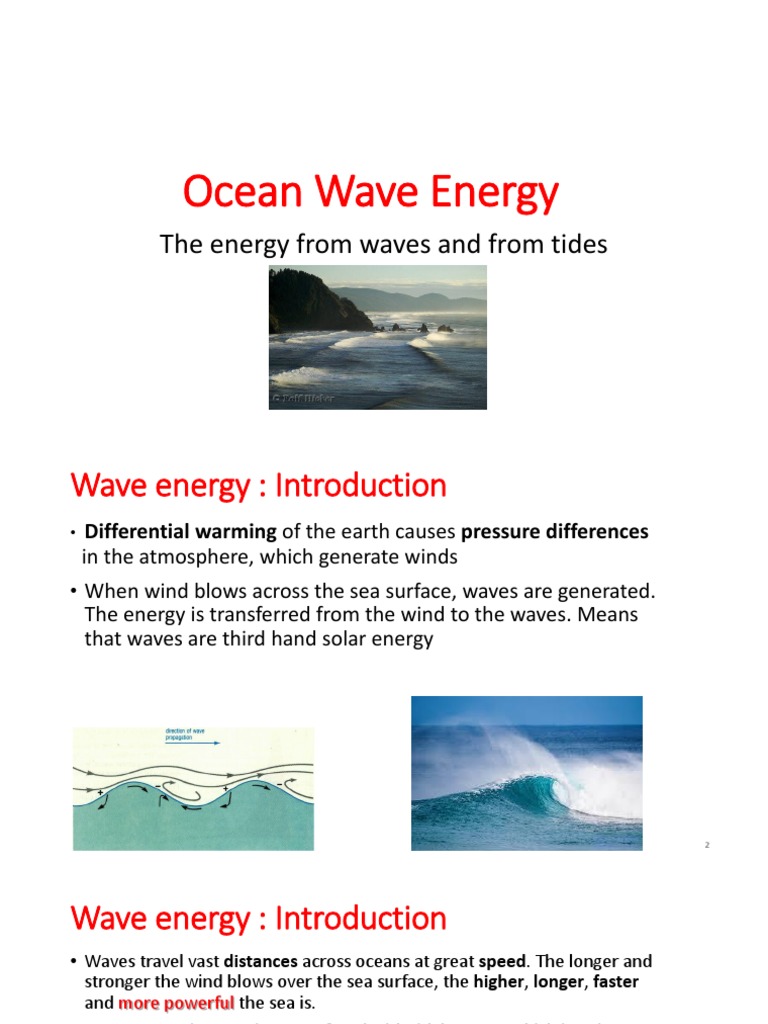 Ocean Wave Energy: The Energy From Waves and From Tides | PDF ...