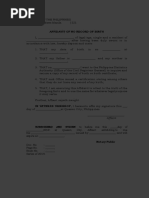Affidavit of Mutilation of Passport | PDF | Affidavit | International Law