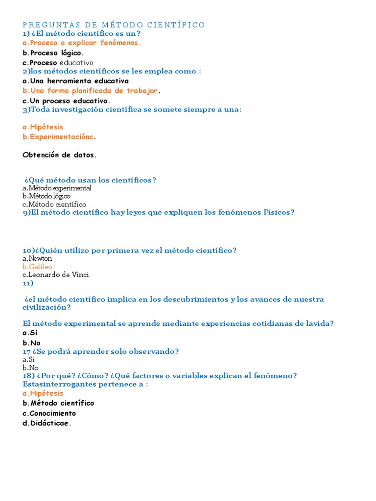 Ejemplos de Metodo Cientifico | PDF | Método científico | Hipótesis