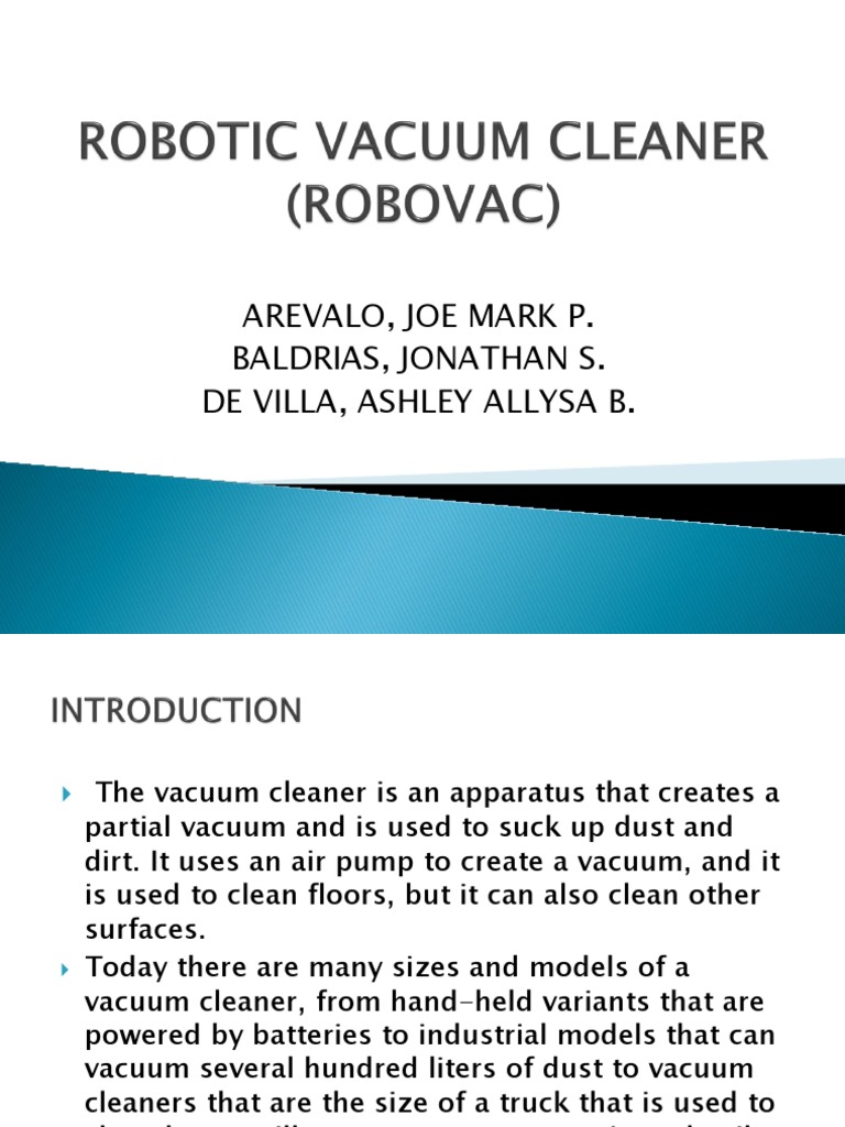 Robovac: The Future of Vacuum Cleaning | PDF | Vacuum Cleaner | Cleaning