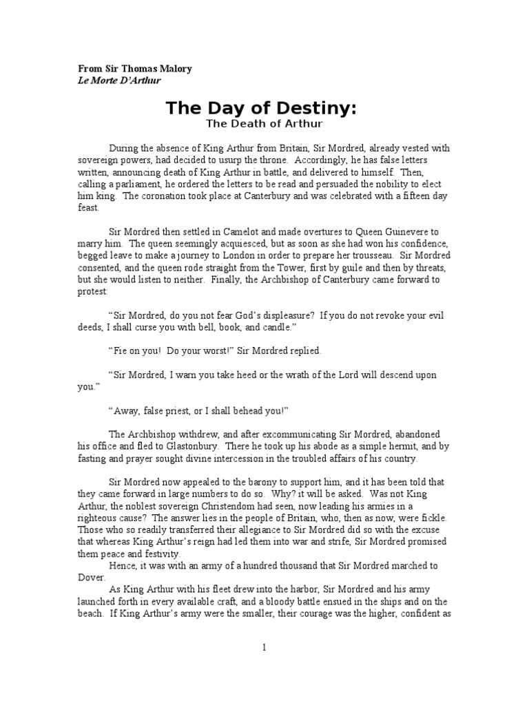 Day of Destiny | PDF | Gawain | Lancelot