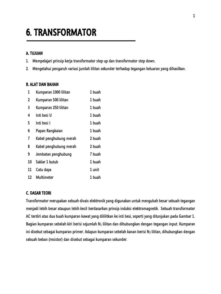 6 Transformator | PDF