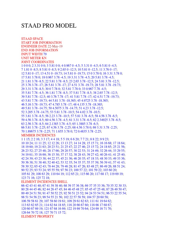 Staad Pro Model | PDF | Structural Engineering | Building Engineering