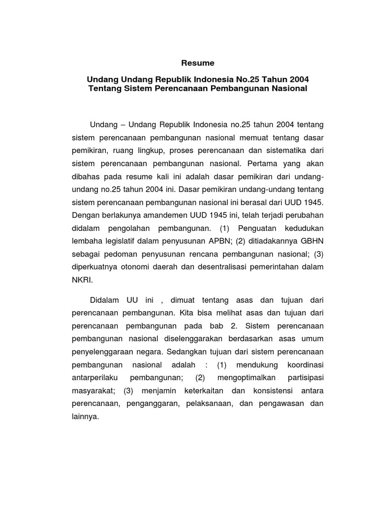 Resume UU 25 2004 | PDF