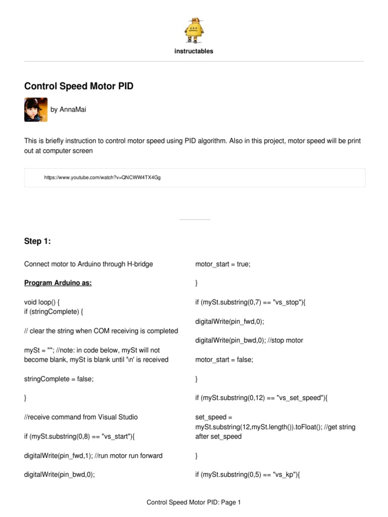 Control Speed Motor PID | PDF | String (Computer Science) | Applied ...