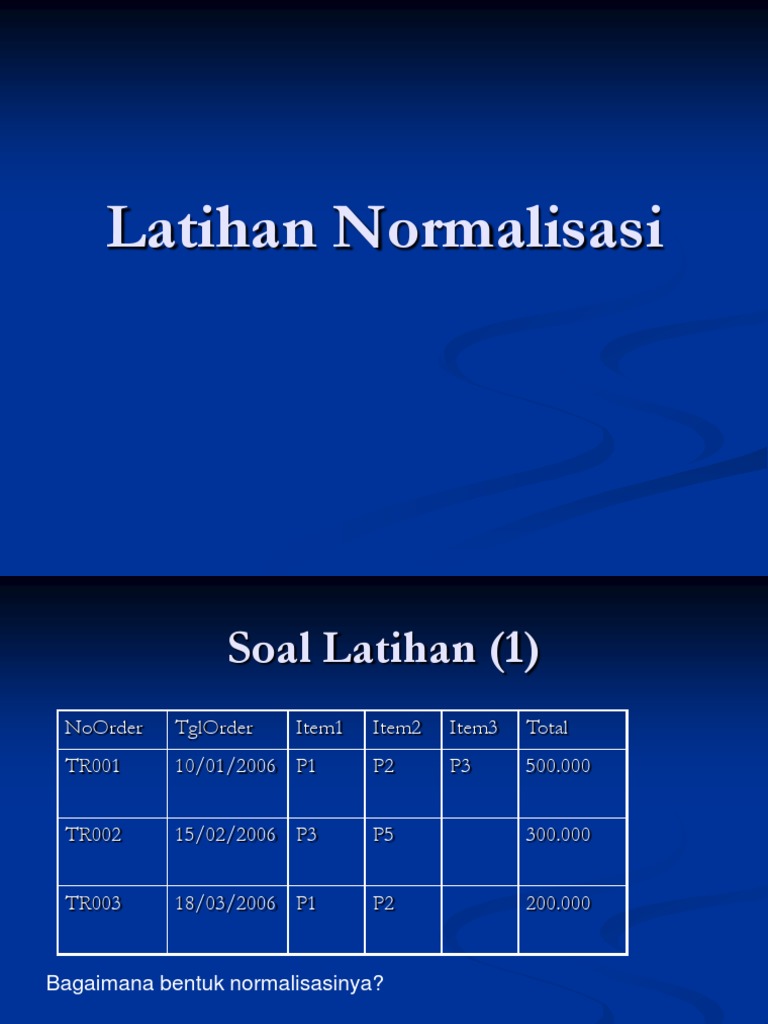 Latihan Normalisasi Dasar | PDF