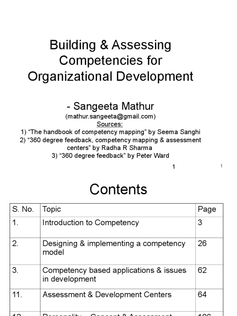 Building & Assessing Competencies For Organizational Development | PDF | Competence (Human ...