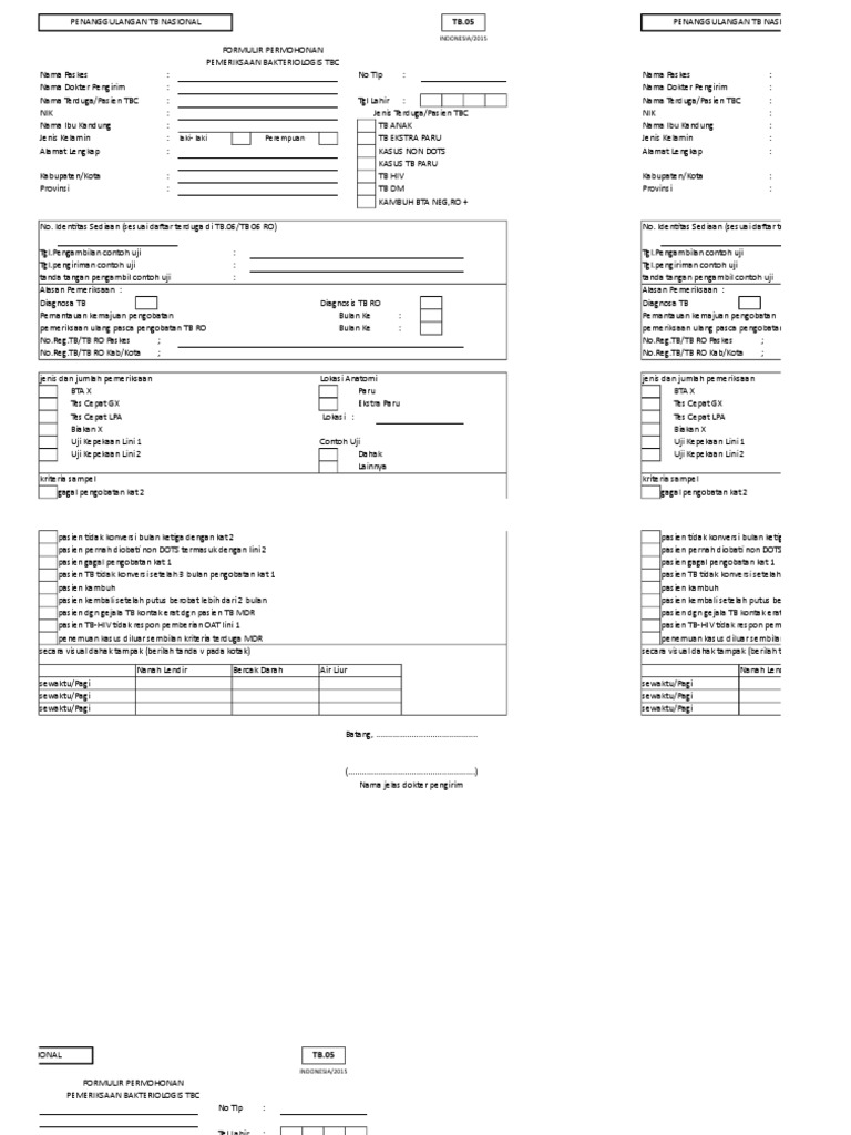 Form TB 05 | PDF