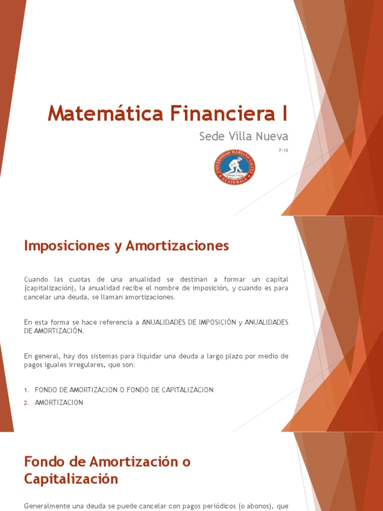 10 Imposiciones y Amortizaciones PDF | PDF | Amortización (Negocio) | Interés