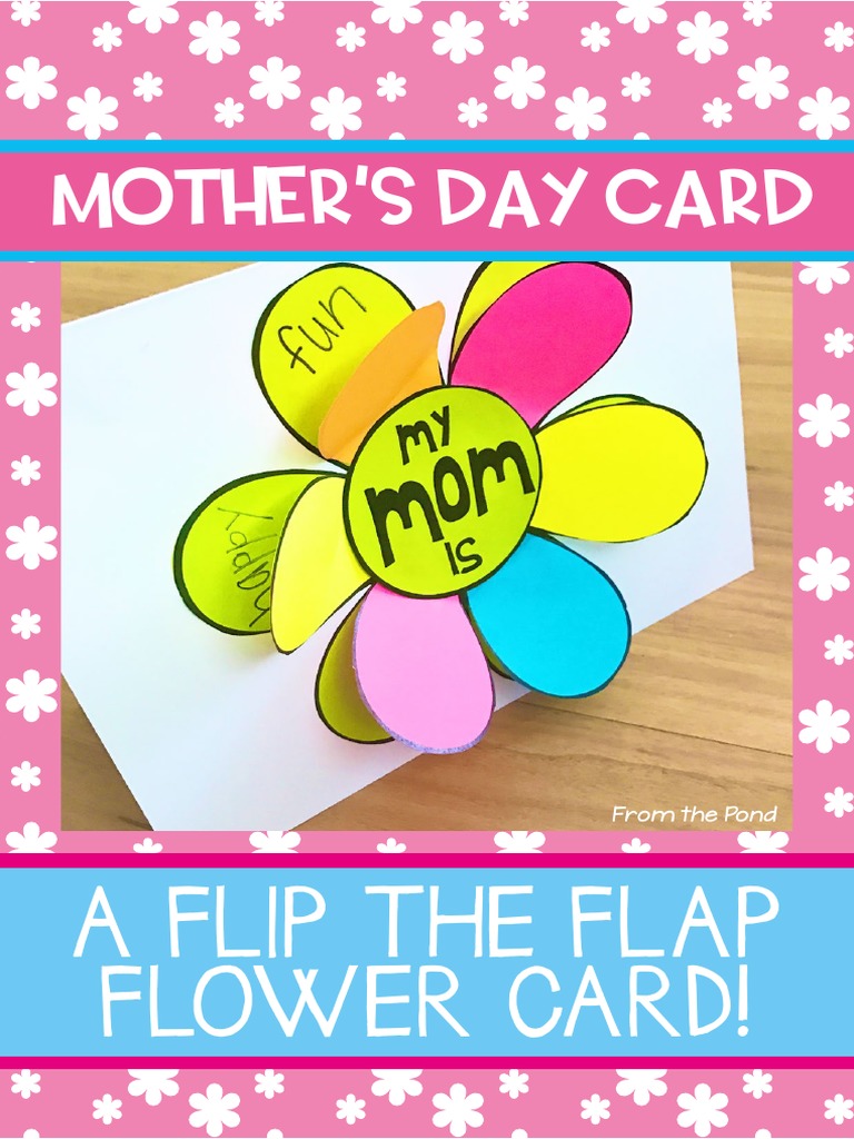 Mother's Day Card: A Flip The Flap Flower Card! | PDF