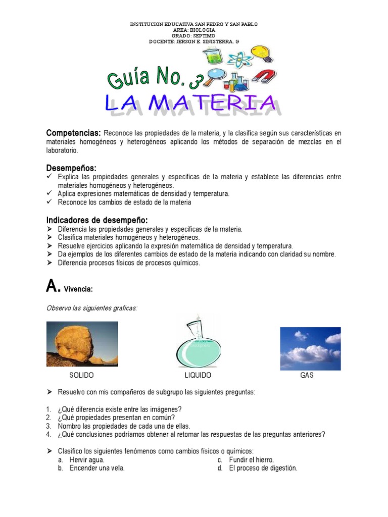 Guia de Propiedades de La Materia | PDF | Celsius | Fahrenheit