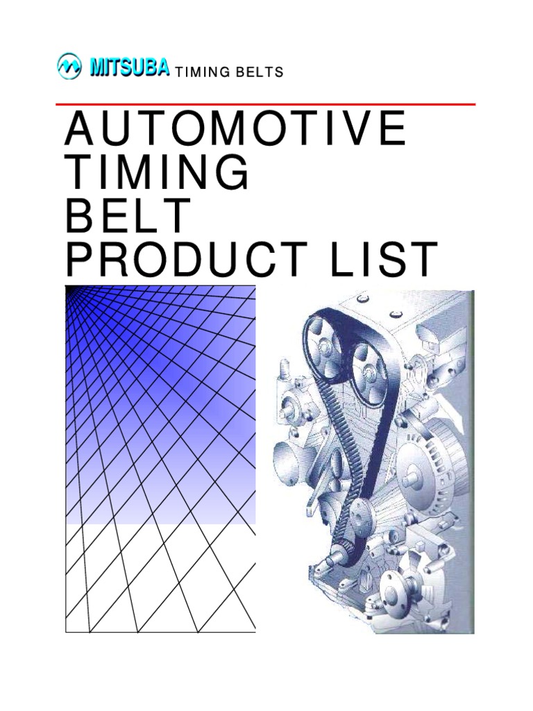 Mitsuba Каталог Ремней Грм PDF | PDF | Cars Of Japan | Wheeled Vehicles