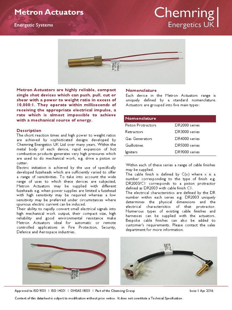 Metron Overview | PDF | Actuator | Insulator (Electricity)
