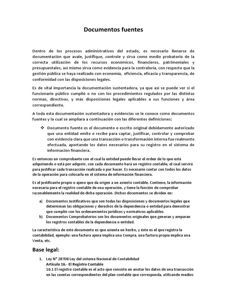 Documentos Fuentes Trabajo222 | PDF | Contabilidad | Justicia