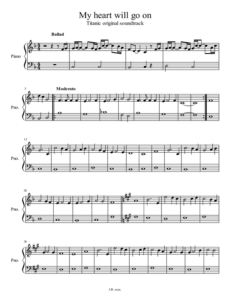 My Heart Will Go On - James Horner PDF | PDF