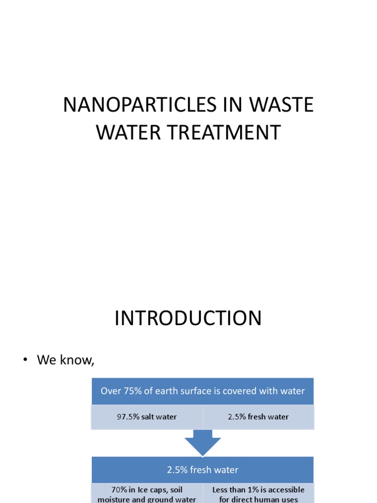 Nanoparticles in Waste Water Treatment | PDF | Sewage Treatment ...