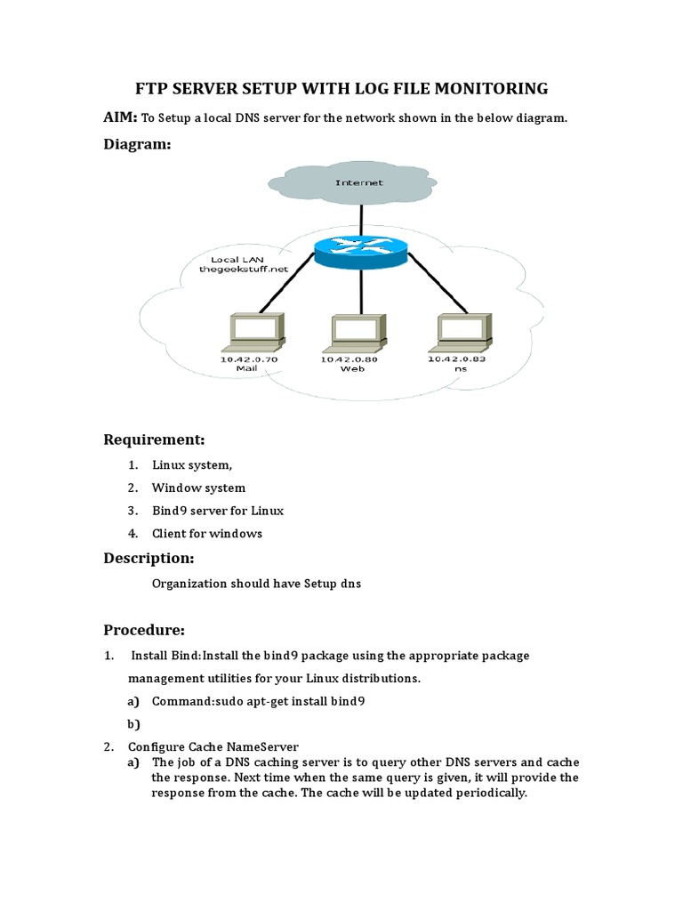FTP Server Setup With Log File Monitoring | PDF | Computers