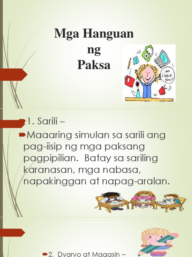 Mga Hanguan NG Paksa | PDF
