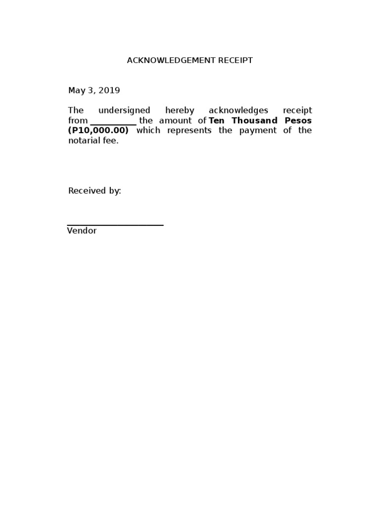 May 3, 2019 The Undersigned Hereby Acknowledges Receipt From - The ...