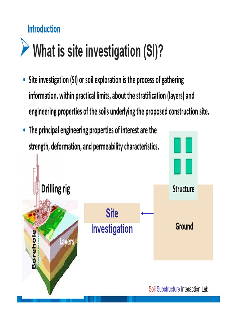 What Is Site Investigation (SI) ?: Drilling Rig | PDF