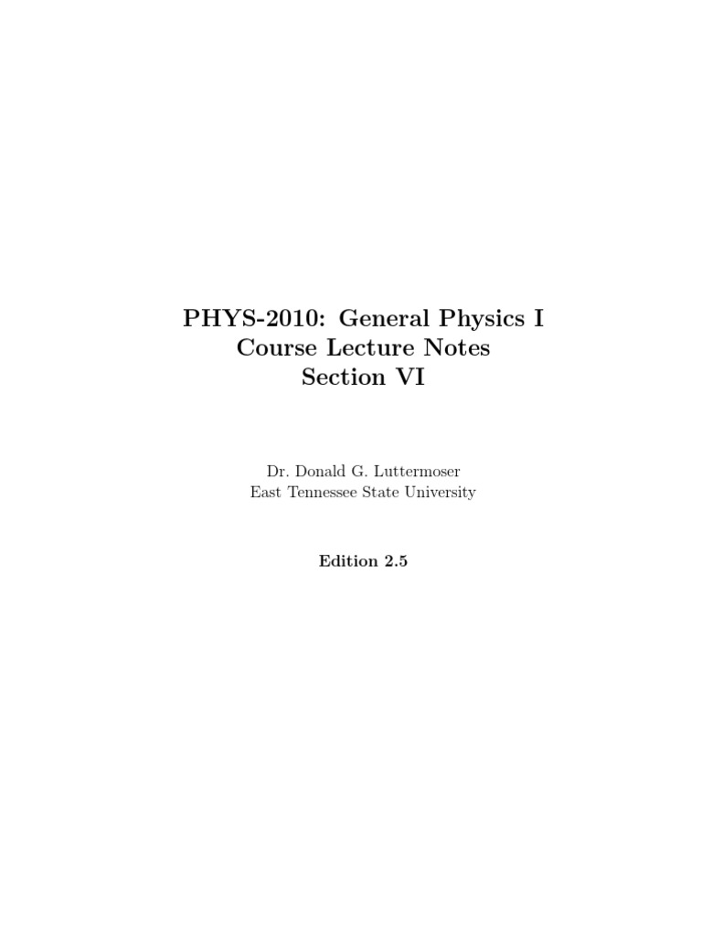 PHYS-2010 General Physics I PDF | PDF | Potential Energy | Force