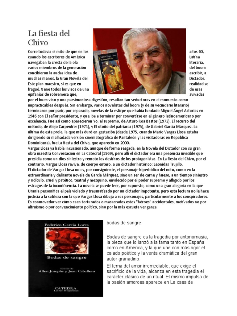 La Fiesta Del Chivo | PDF | Cuentos | Novelas