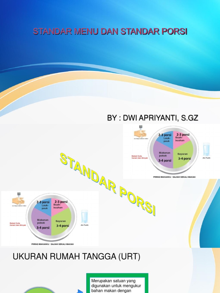 Standar Menu Dan Standar Porsi | PDF