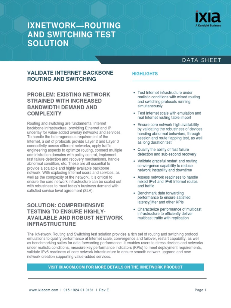 Ixia T DS IxNetwork Routing and Switching | PDF | Multiprotocol Label ...