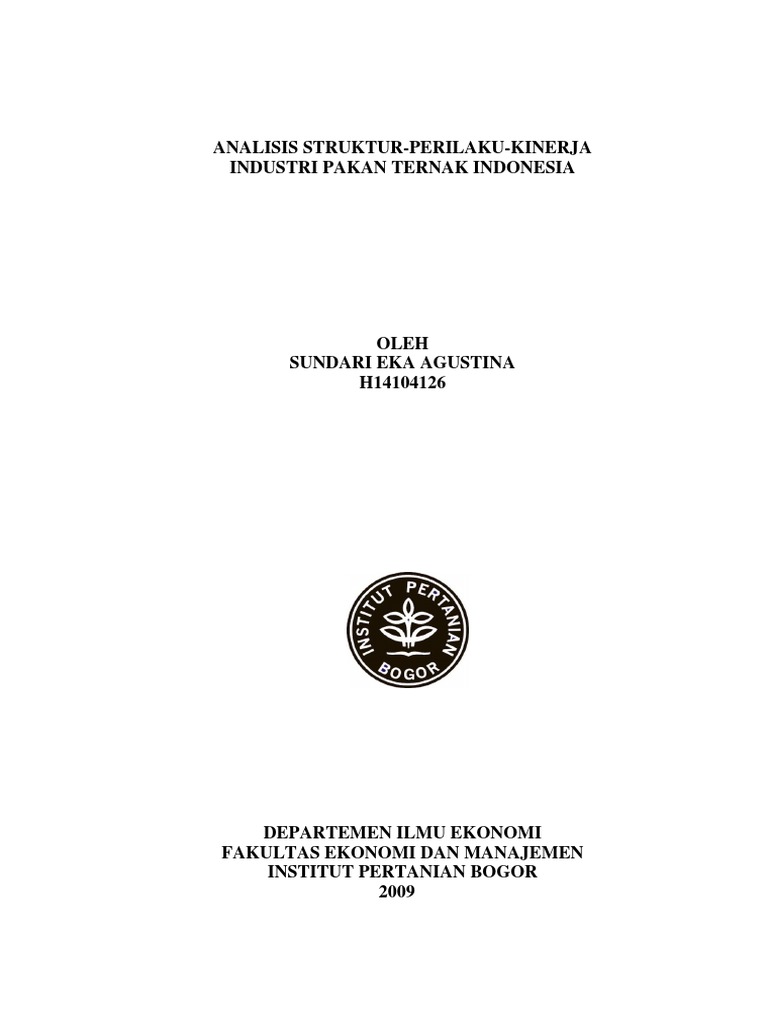 Analisis Struktur Industri Pakan | PDF