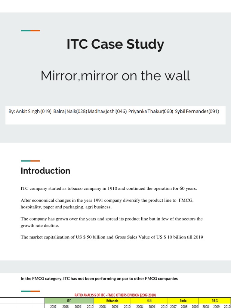 ITC Case Study - Group 10 | PDF | Diversification (Finance) | Earnings ...