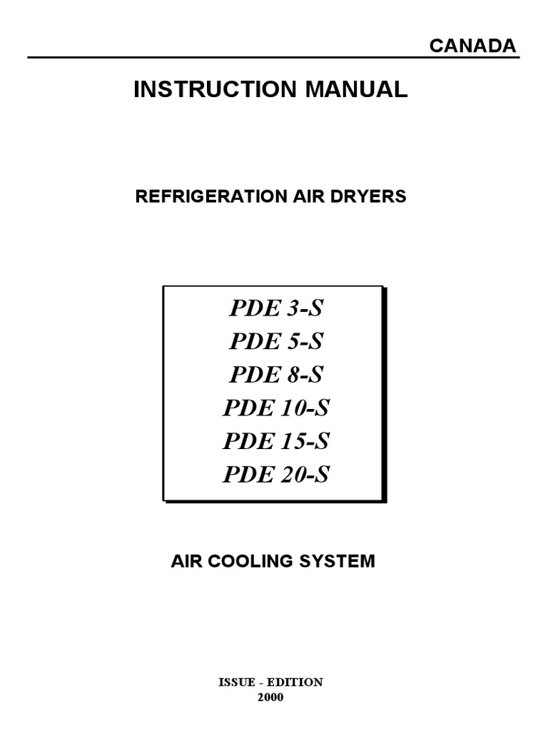 Pde Series Air Dryers PDF | PDF | Clothes Dryer | Heat Exchanger