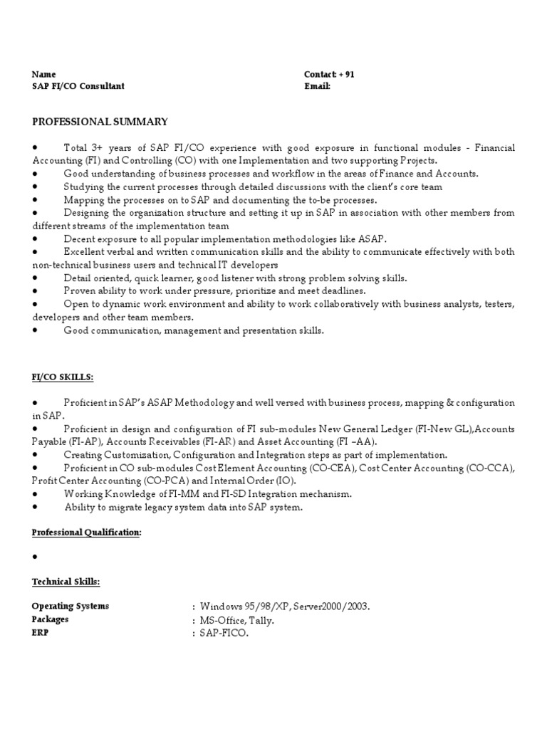 Resume For Malliesh Sap Fico | PDF | Business Process | Accounts Payable