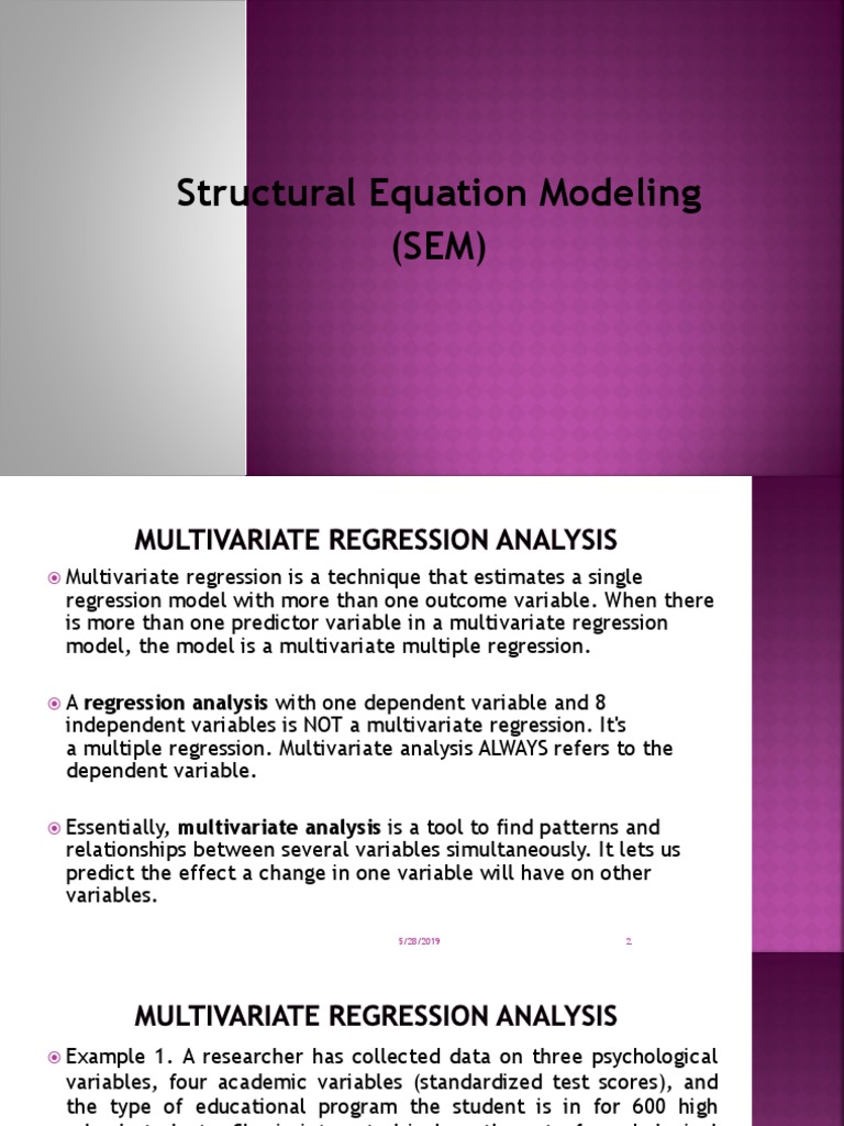 Structural Equation Modeling (SEM) | PDF | Structural Equation Modeling ...