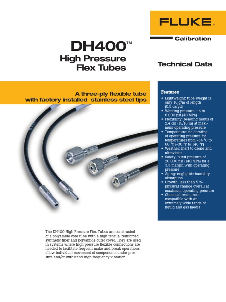 High Pressure Flex Tubes: Technical Data | PDF | Chlorine | Sodium
