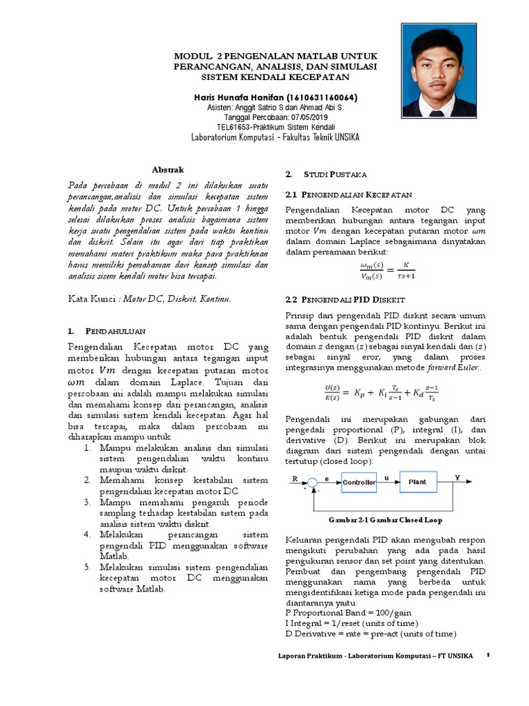 Modul 2 Praktikum Sistem Kendali | PDF Modul 2 Praktikum Sistem Kendali | PDF