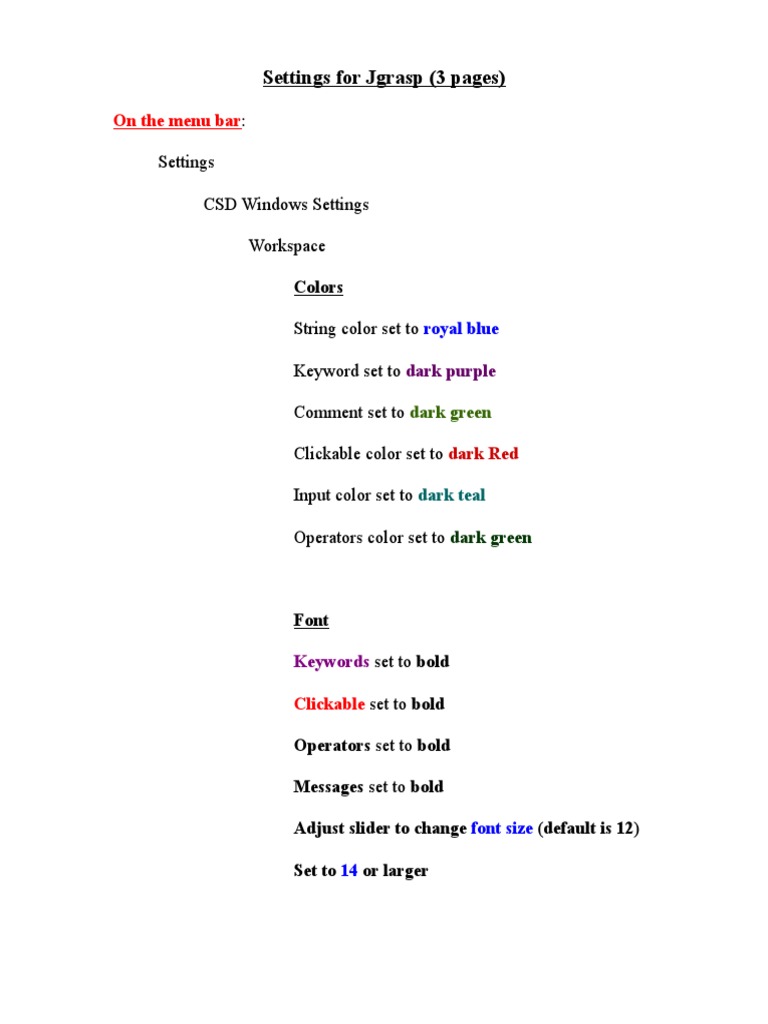 Optimizing the Visual Experience in Jgrasp: A Guide to Customizing Font ...