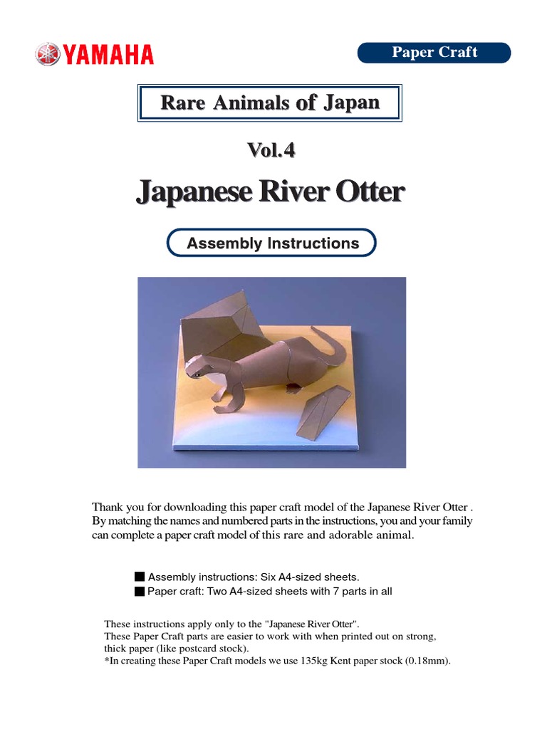 Assembly Instructions: Six A4-Sized Sheets. Paper Craft: Two A4-Sized ...