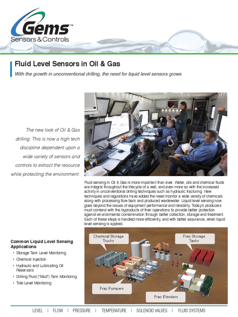 Liquid Level Sensors in Oil & Gas | PDF | Hydraulic Fracturing | Oil Well