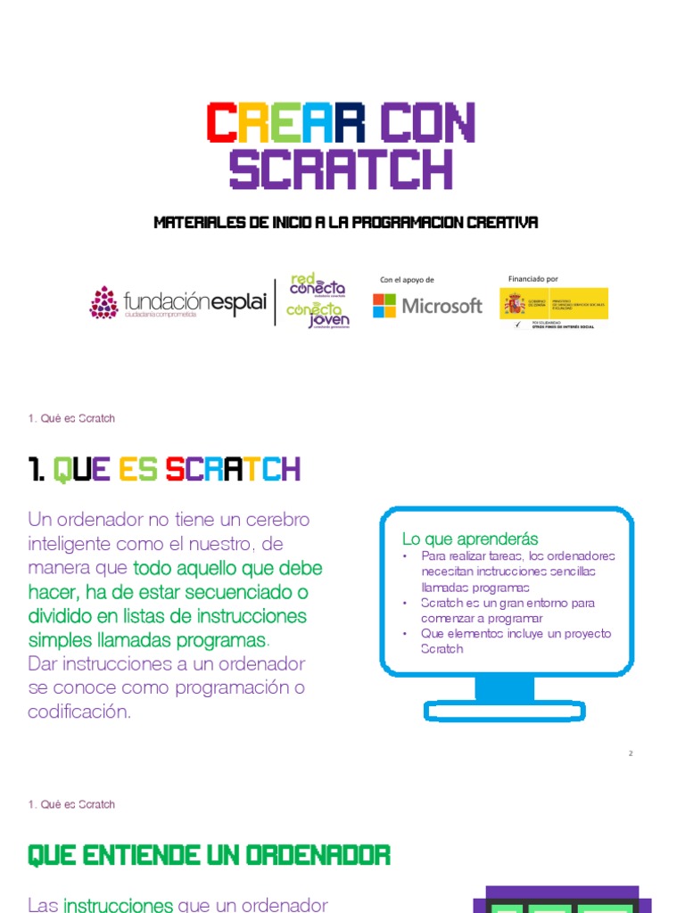 01. Crear Con Scratch - Qué Es Scratch | Scratch (lenguaje de programación) | Programación de ...