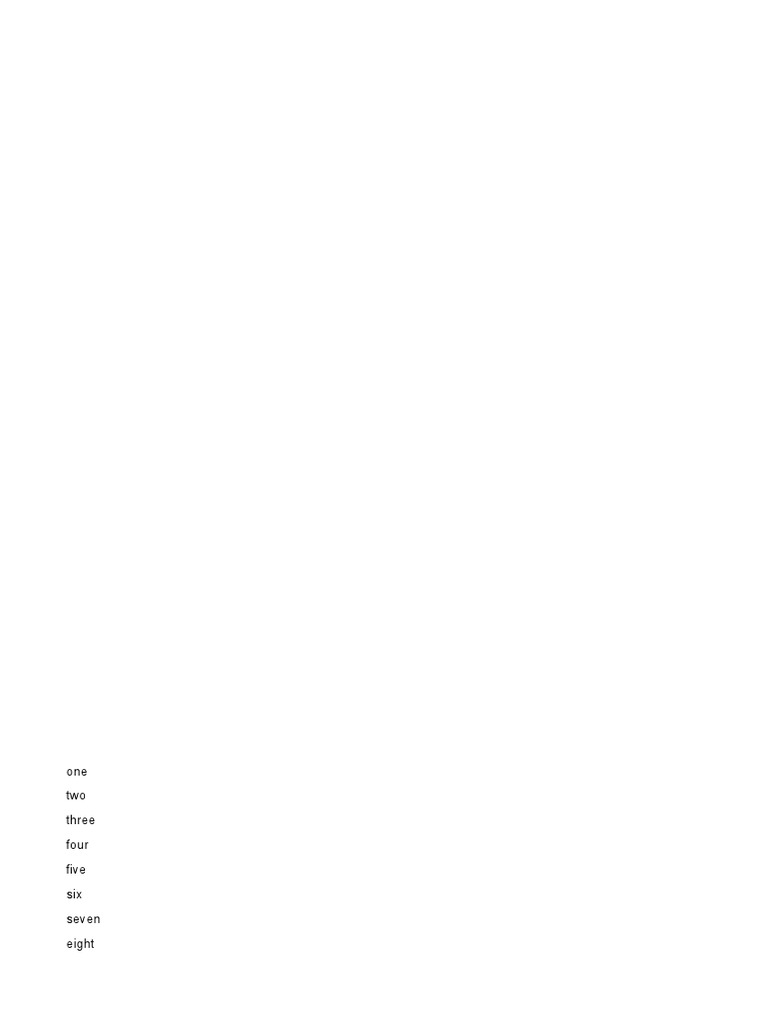 Number Sequence from One to Ninety-Nine | PDF | Games & Activities