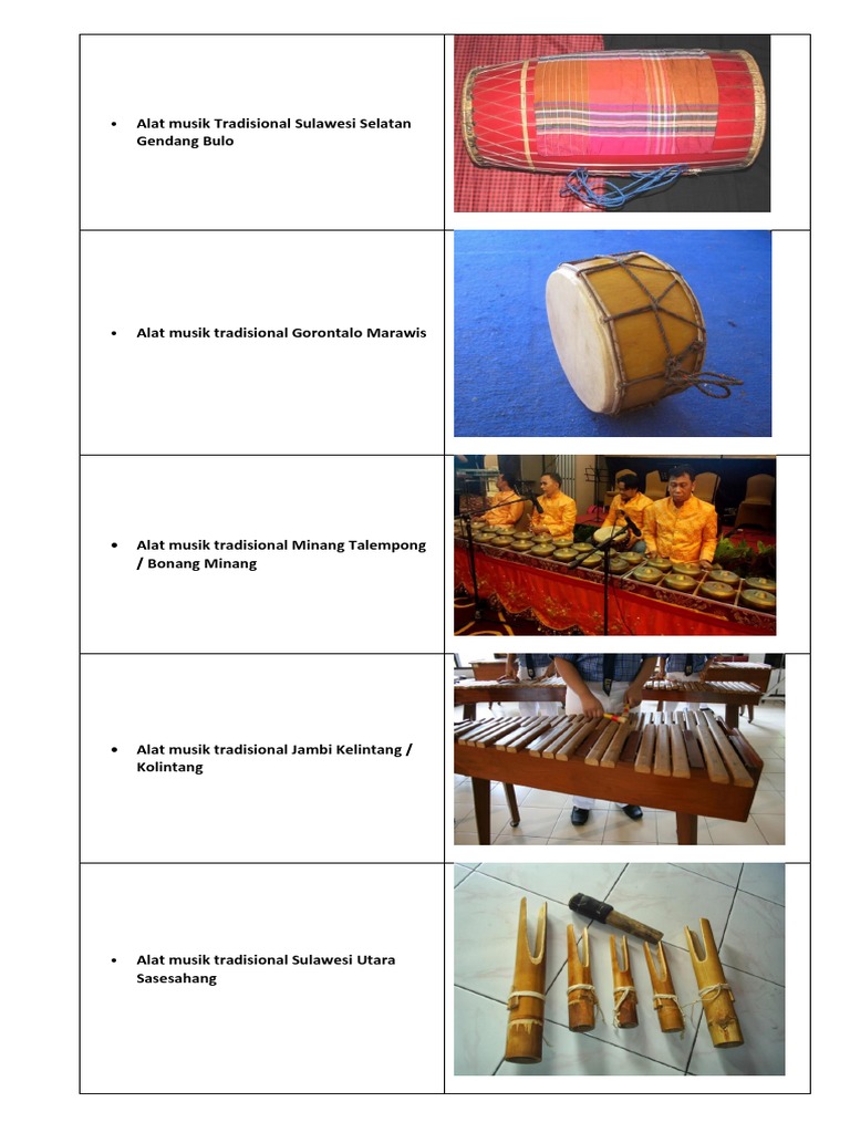 Alat Musik Tradisional Sulawesi Selatan Gendang Bulo | PDF