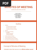 Sample Minutes of Meeting | Politics | Government