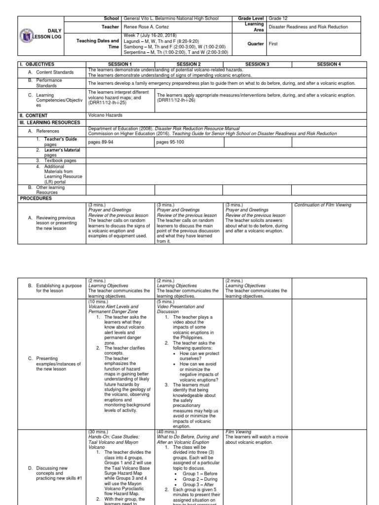 DRRR-Week 7 | PDF | Volcano | Learning