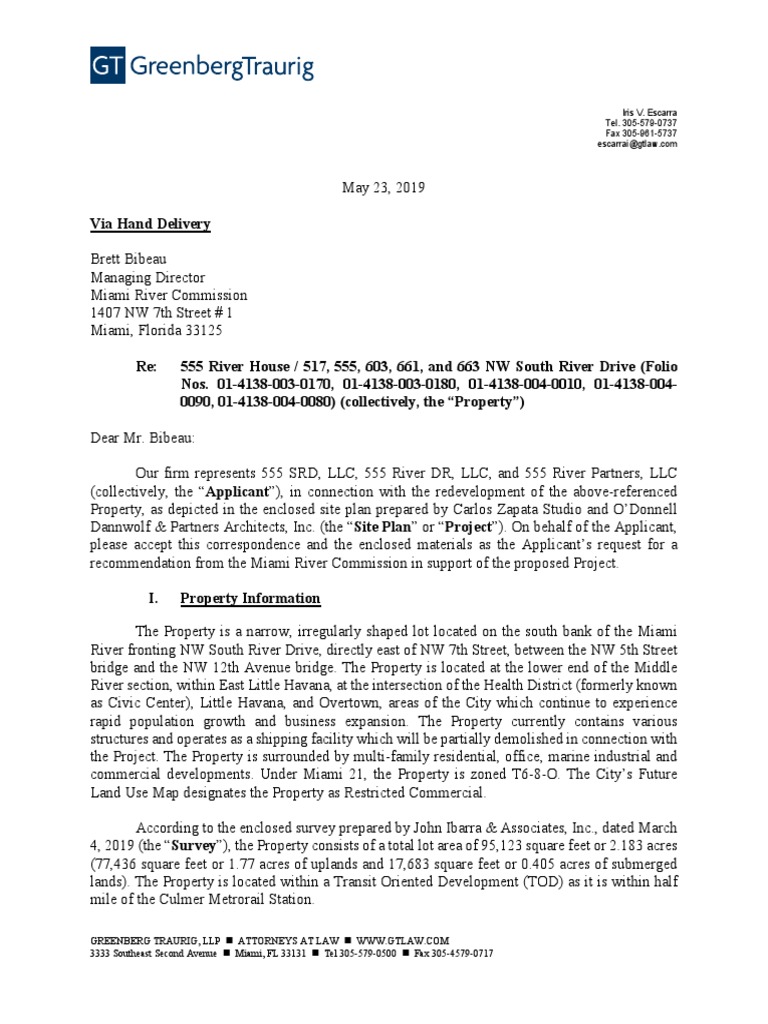 555 River House - MRC Letter of Intent | PDF | Miami | Economic Development
