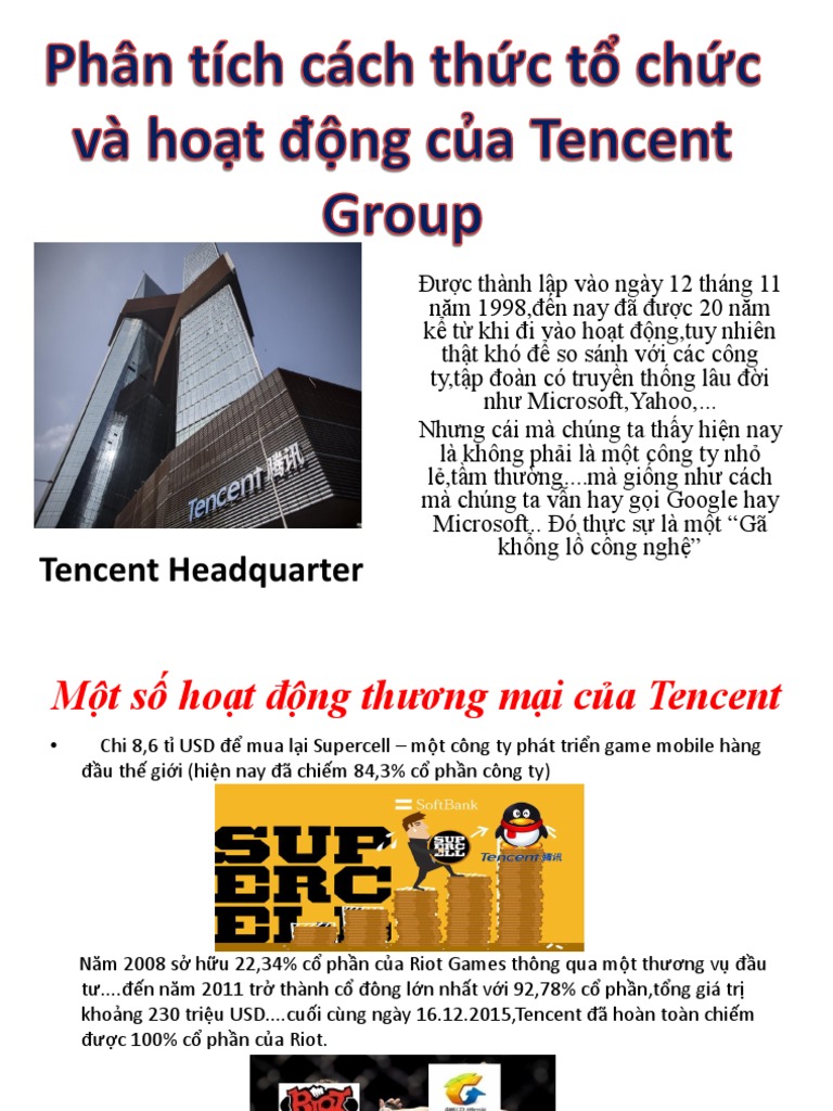 Các Cách TH C T CH C Ho T Đ NG C A Tencent | PDF