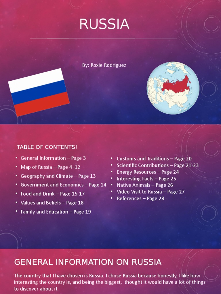 Russia Research Slides - Roxie Rodriguez | PDF | Russia | World Politics