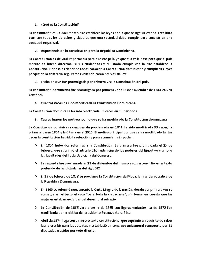 Trabajo de La Constitucion - Docx HG | PDF | Constitución | Derecho ...