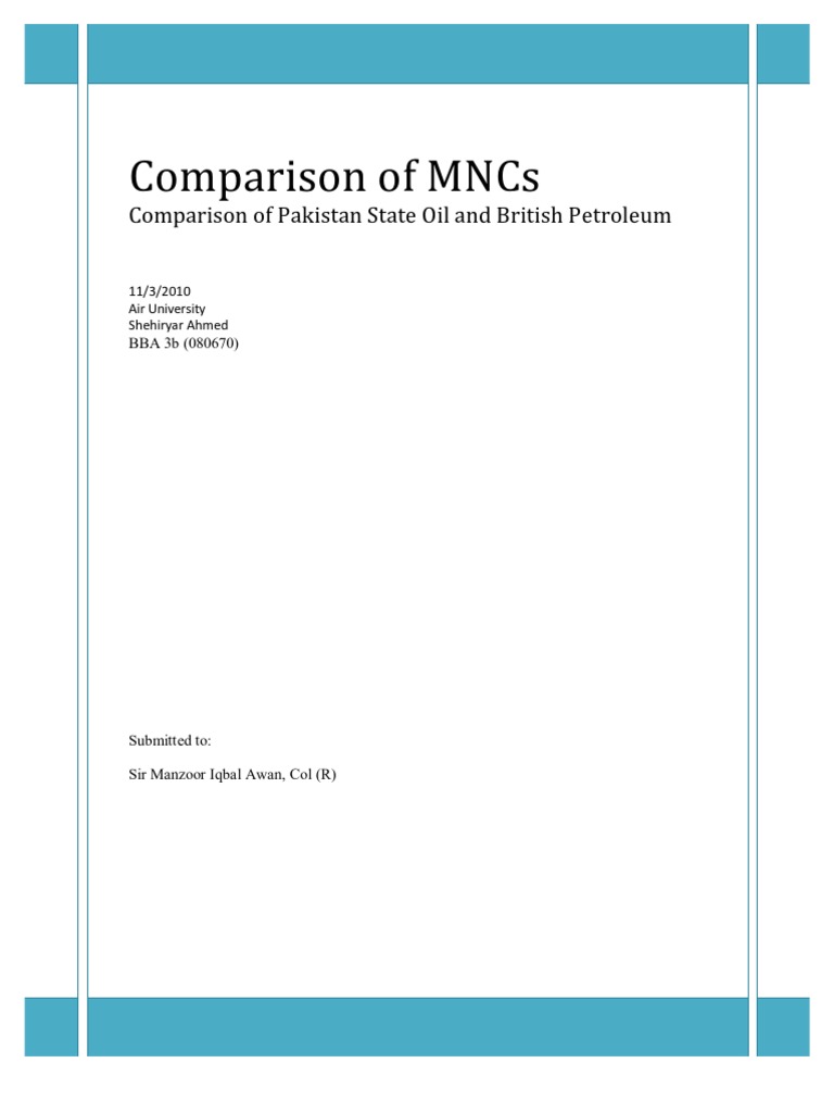 Mnc Report Pdf Bp Alternative Energy